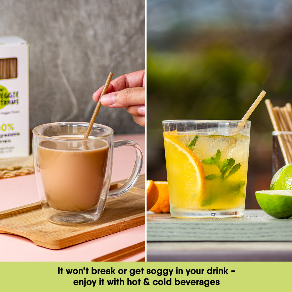 Biodegradable Unwrapped Veggie Stirrers - The Veggie Straws